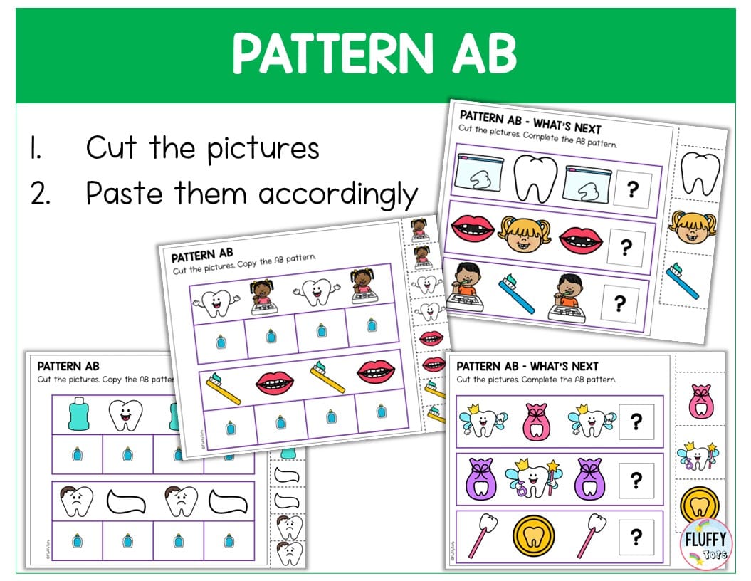 50 Pages of Fun Dental Printables for Toddler and Preschool - FluffyTots