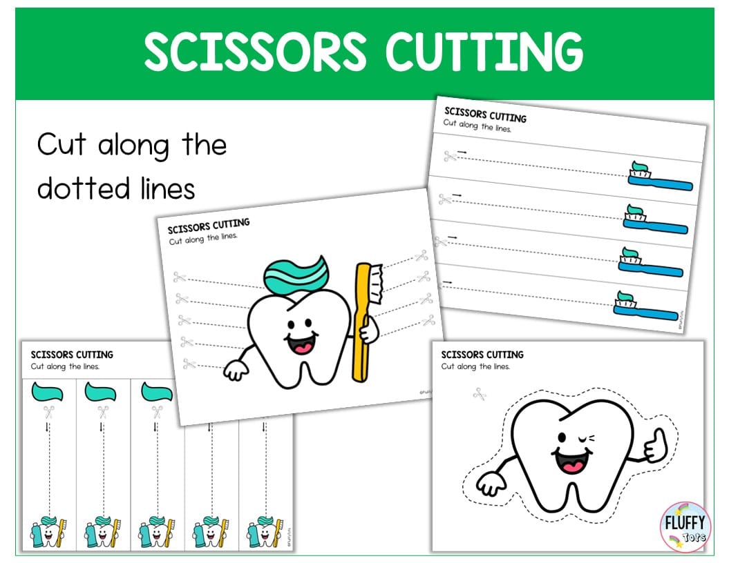 50 Pages of Fun Dental Printables for Toddler and Preschool - FluffyTots