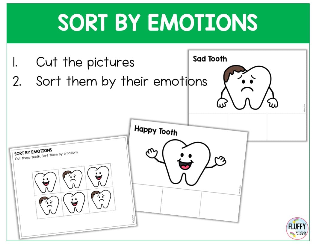 50 Pages of Fun Dental Printables for Toddler and Preschool - FluffyTots