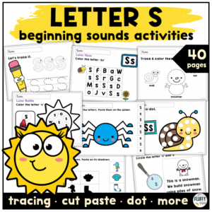 4 Easy Letter S Worksheets Activities for Preschool and Kindergarten ...