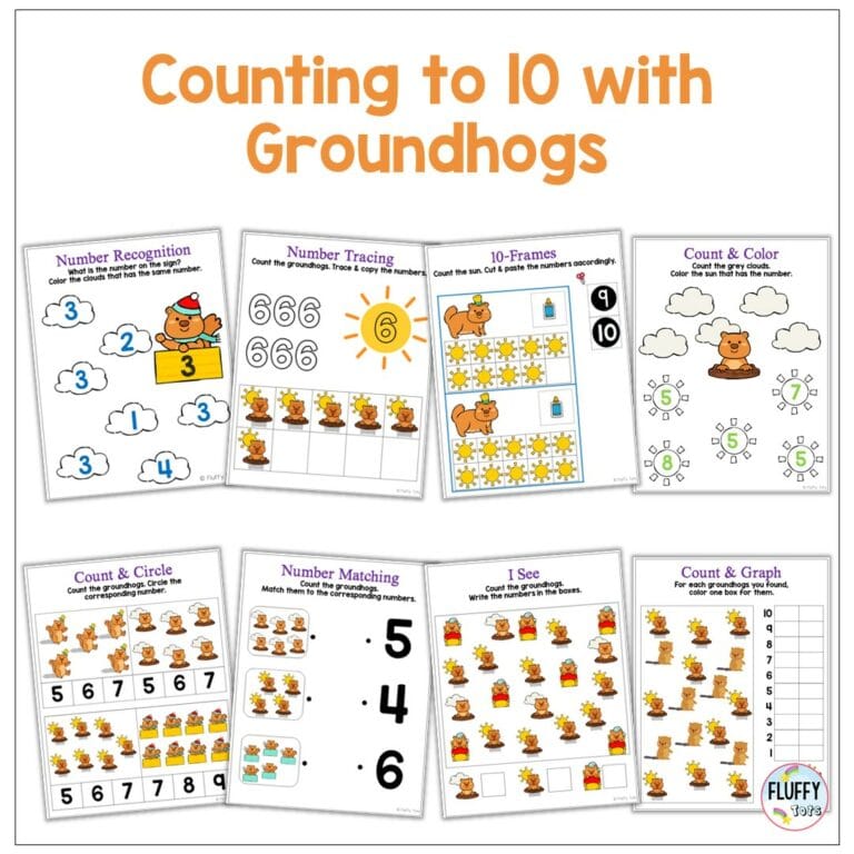 10+ Exciting Groundhog's Day Printable Activities - FluffyTots