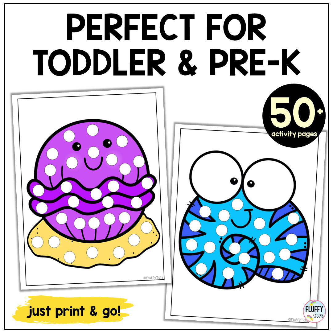 Adorable 50+ Pages Ocean Animals Dot Printables for Summer Activities ...