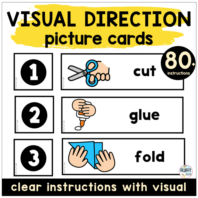 Adorable 80+ Visual Direction Cards for Preschoolers and Kindergarten ...