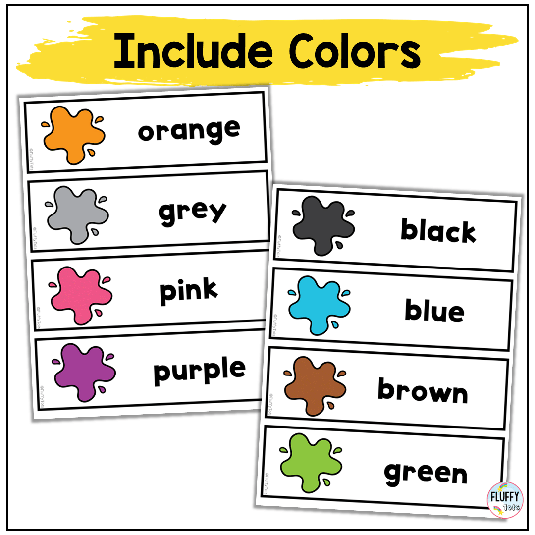 100+ Fun Classroom Labels with Pictures for Back to School Preschool ...