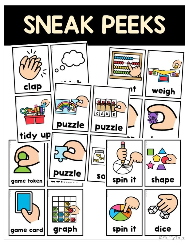 Adorable 80+ Visual Direction Cards for Preschoolers and Kindergarten ...