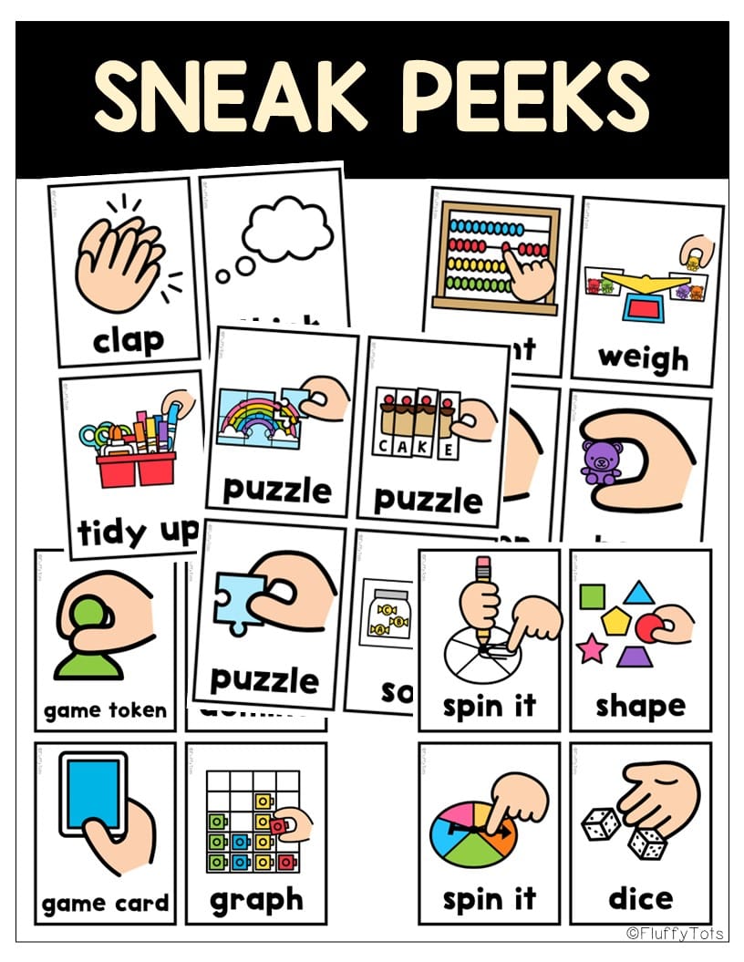 Adorable 80+ Visual Direction Cards for Preschoolers and Kindergarten ...