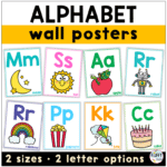 Fun Rainbow Alphabet Posters for Preschool and Kindergarten - FluffyTots