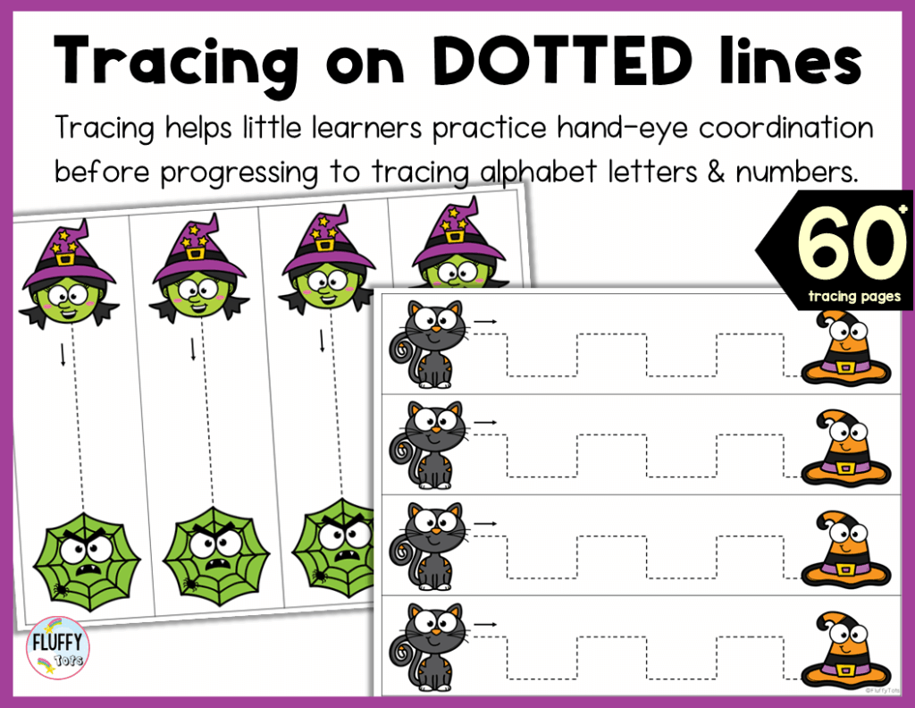 Fun 60+ Pages Non-Spooky Halloween Tracing Worksheets to Make Tracing ...