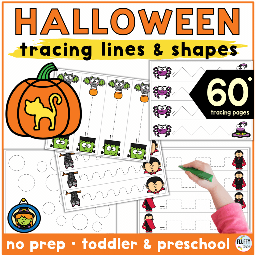 Fun 60+ Pages Non-Spooky Halloween Tracing Worksheets to Make Tracing ...