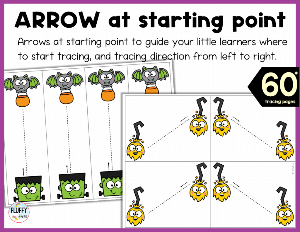 Fun 60+ Pages Non-Spooky Halloween Tracing Worksheets to Make Tracing ...