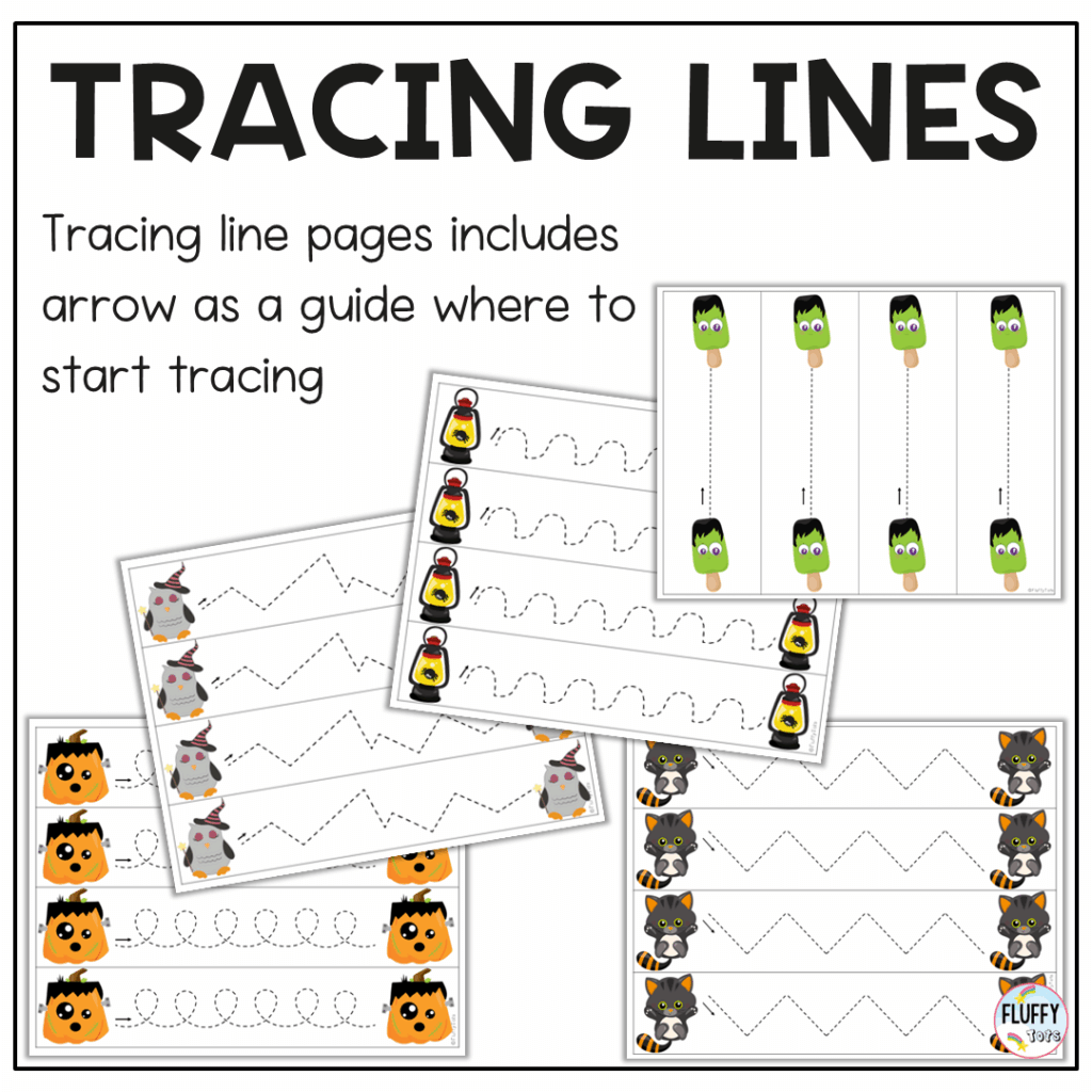 Fun 50+ Pages Non-Spooky Halloween Tracing Printable for Toddlers and ...