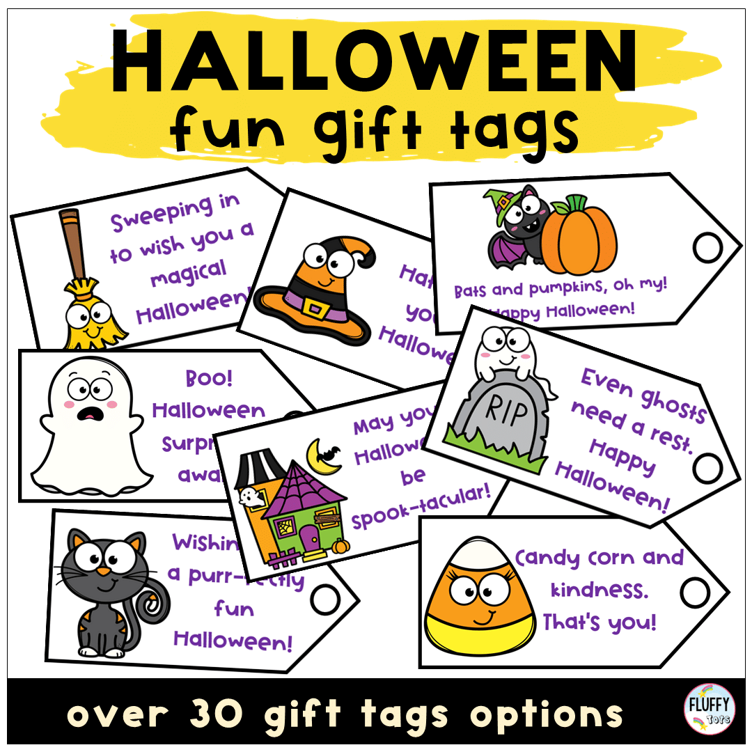 30+ Halloween Gift Tags for Teachers and Moms - FluffyTots