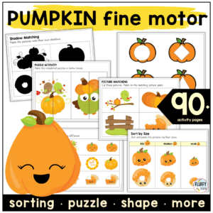 Pumpkin Shape Sorting : FREE 3 Shapes to be Sorted - FluffyTots