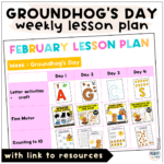 Easy Groundhog's Day Lesson Plan for Toddler and Preschool for 4 Days ...