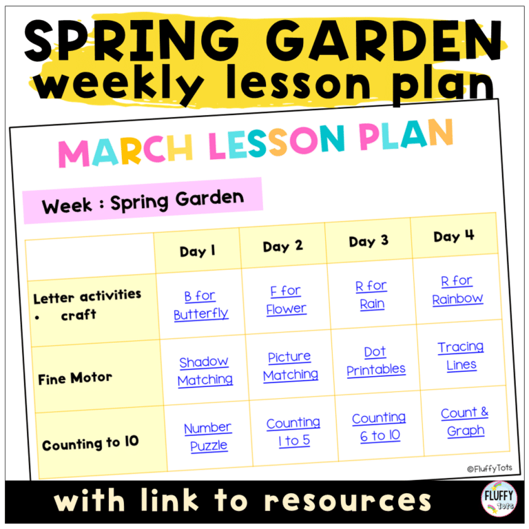 Best Spring Lesson Plan for Toddler and Preschool with 3 Main ...