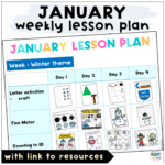 Easy Winter Lesson Plan Ideas for Toddler and Preschoolers with 3 Main ...