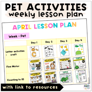 Cute Pet Lesson Plan Ideas for Toddler and Preschool for 4 Exciting ...