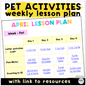 Cute Pet Lesson Plan Ideas for Toddler and Preschool for 4 Exciting ...