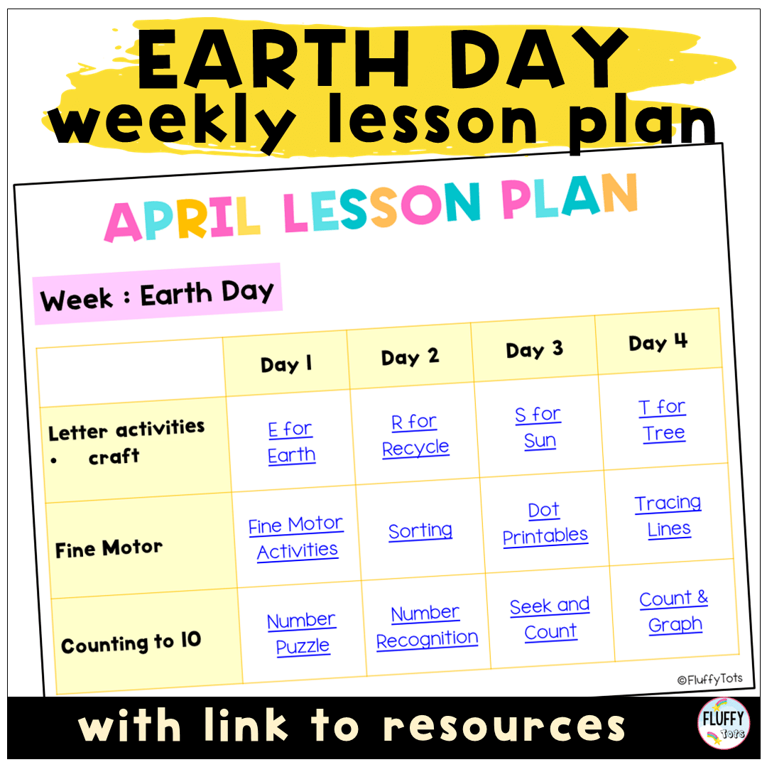Adorable Earth Day Lesson Plans for Preschool and Toddler for 4 ...
