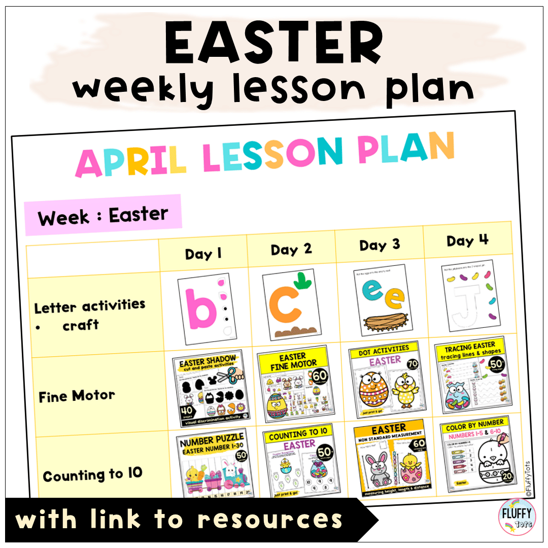 Colorful Easter Lesson Plans for Toddler and Preschool for 4 Exciting ...