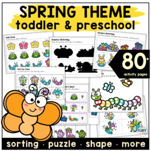 Fun Spring Shape Sorting Printable - FluffyTots