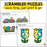 8 Adorable Flower Printable Puzzles for Kids