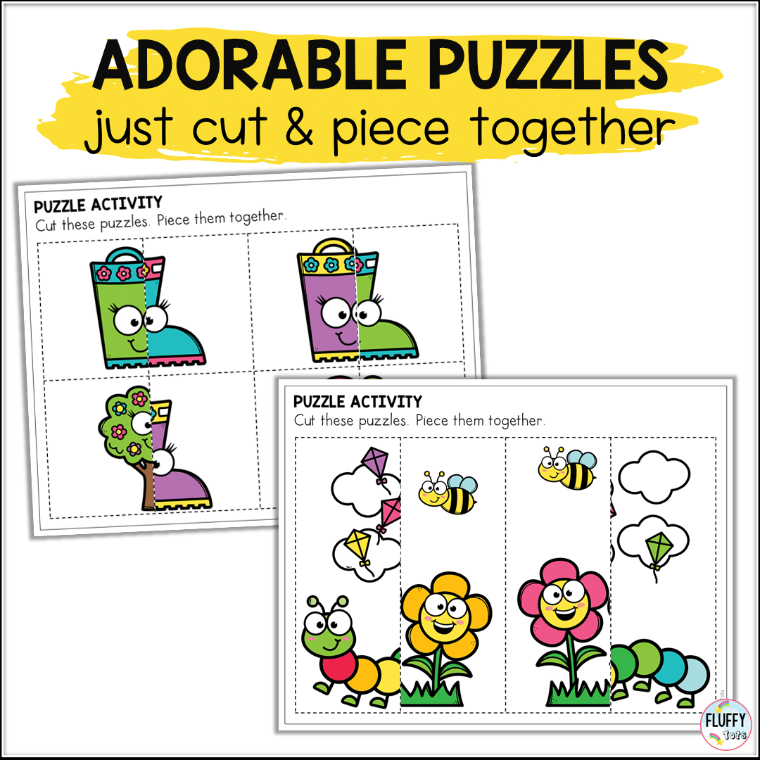 8 Adorable Flower Printable Puzzles for Kids
