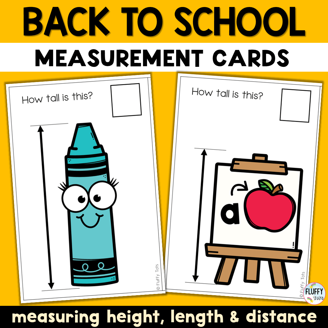 60+ Adorable Measurement Non-Standard Units Cards for Back to School ...
