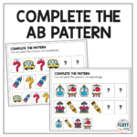 50+ Pages of Easy AB Patterns Worksheets Cut and Paste for Toddler and ...