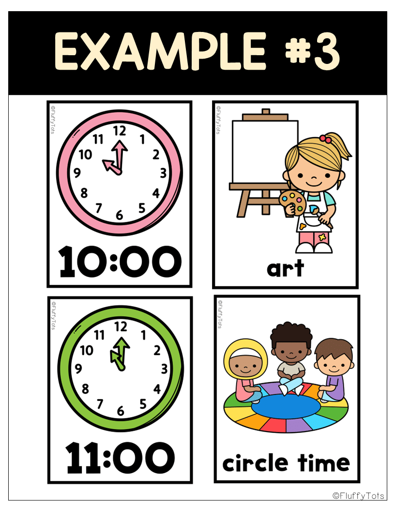 Fun 40+ Classroom Schedule Cards with Pictures for Kids - FluffyTots