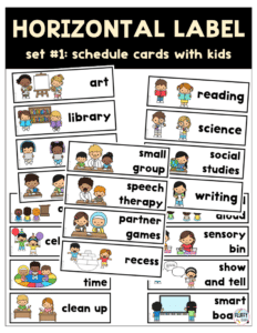 Fun 40+ Classroom Schedule Cards with Pictures for Kids - FluffyTots