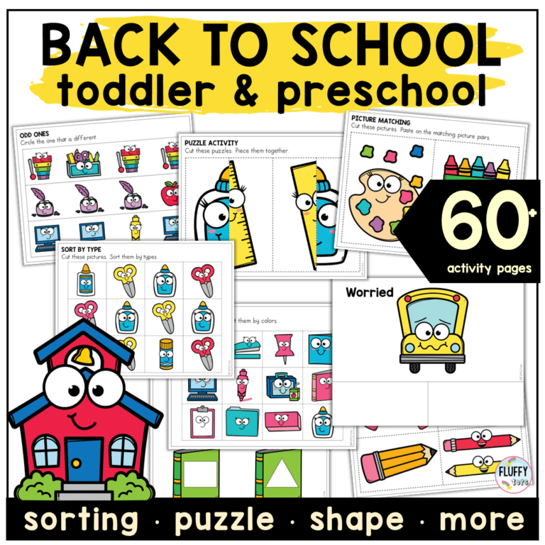 7 Back to School Printable Activities for Preschool for Smooth First ...