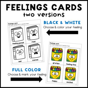 Helpful Feelings Check-in for Kids 3 Activities for Preschoolers and ...