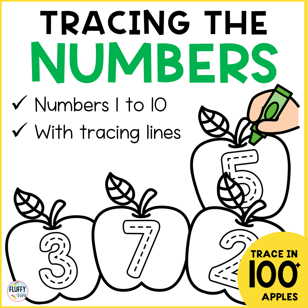 Apple Tracing Printables: FREE 6 Fun Tracing Apples - FluffyTots