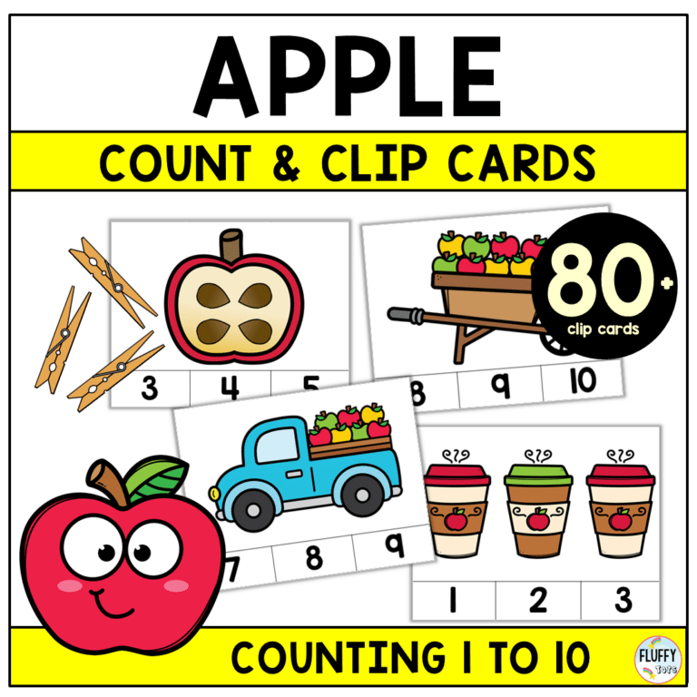 Counting Apples Printables : FREE Counting 1 to 10 - FluffyTots