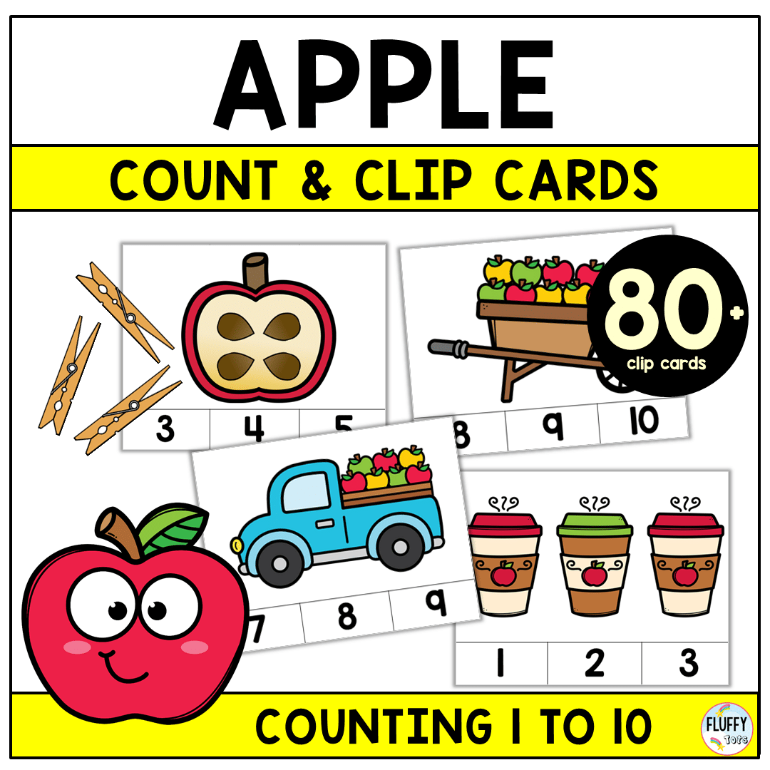 Counting Apples Printables : FREE Counting 1 to 10 - FluffyTots