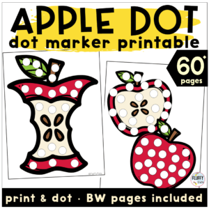 Apple Do-a-Dot : FREE 3 Fun Dot Printables - FluffyTots