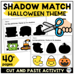 Adorable 40+ Pages Halloween Fine Motor Shadow Matching Worksheets ...