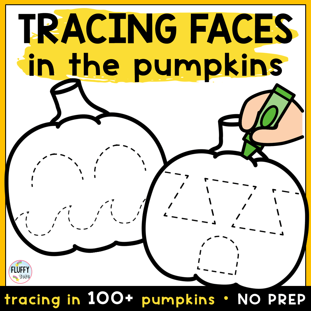 Pumpkin Tracing Printables: FREE 6 Fun Tracing Pumpkins - FluffyTots