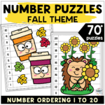 Fall Leaves Number Puzzle : FREE 2 Number Puzzles - FluffyTots