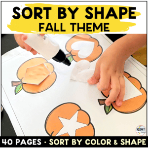 Apples Shape Sorting : FREE 6 Shapes - FluffyTots