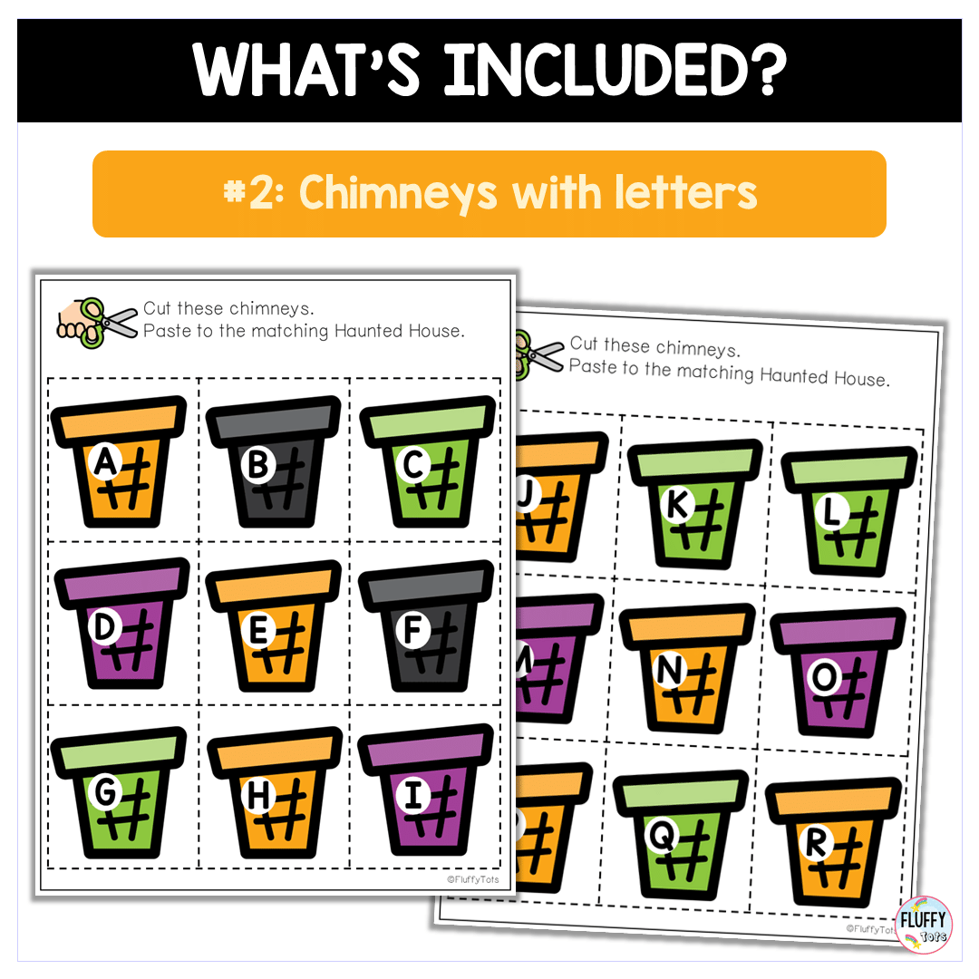 Fun Halloween Letter Sorting Craft for Literacy Activities - FluffyTots
