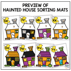 Fun Halloween Letter Sorting Craft for Literacy Activities - FluffyTots