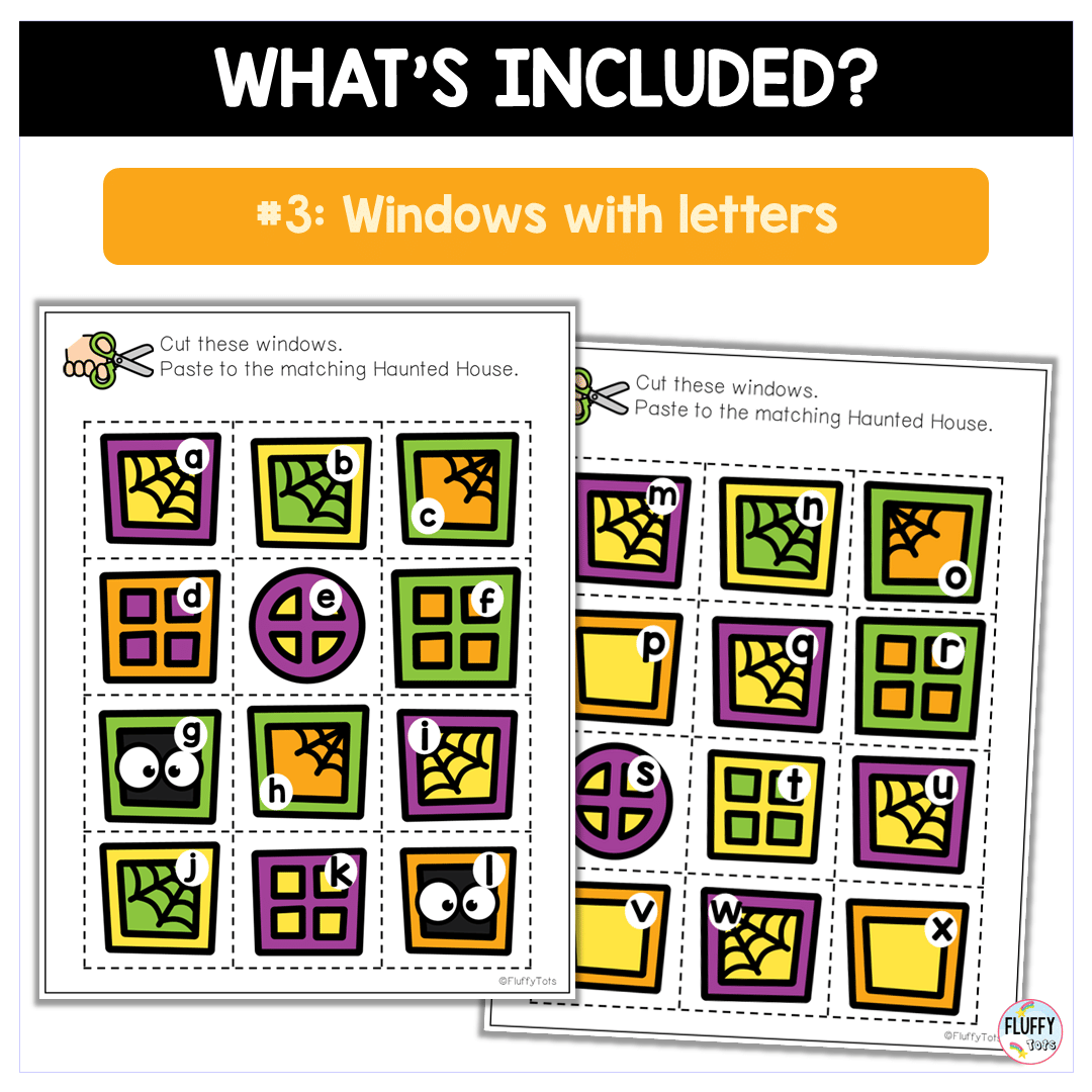 Fun Halloween Letter Sorting Craft for Literacy Activities - FluffyTots