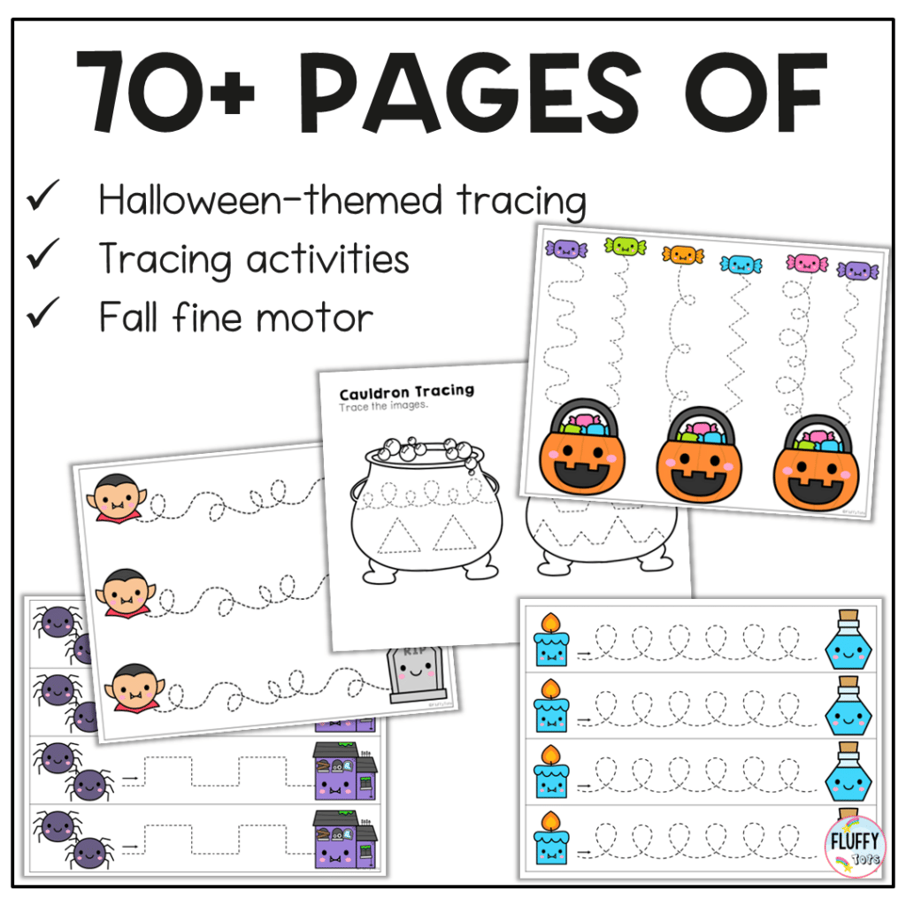 Fun 70+ Pages Non-Spooky Halloween Tracing Printable for Toddlers and ...