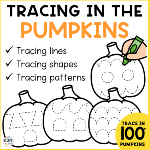 Pumpkin Tracing Printables: FREE 6 Fun Tracing Pumpkins - FluffyTots