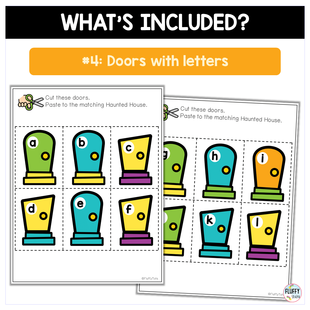 Fun Halloween Letter Sorting Craft for Literacy Activities - FluffyTots