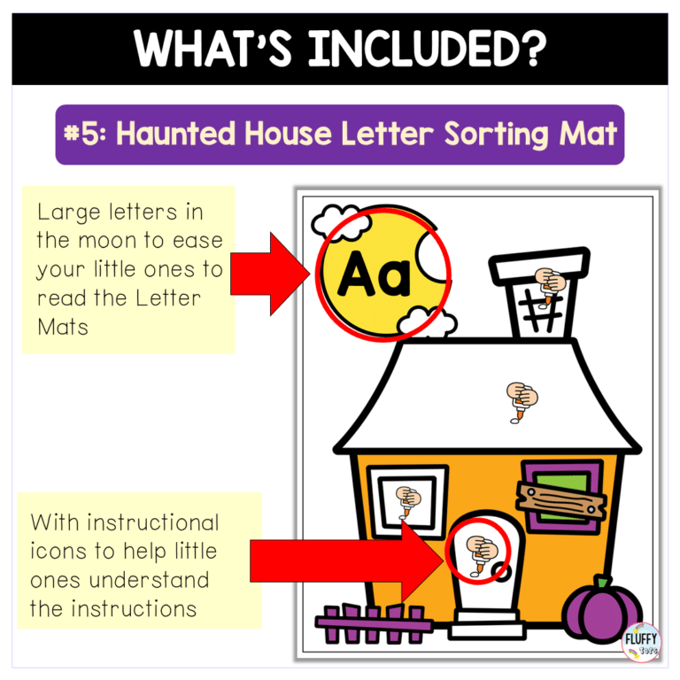 Fun Halloween Letter Sorting Craft for Literacy Activities - FluffyTots
