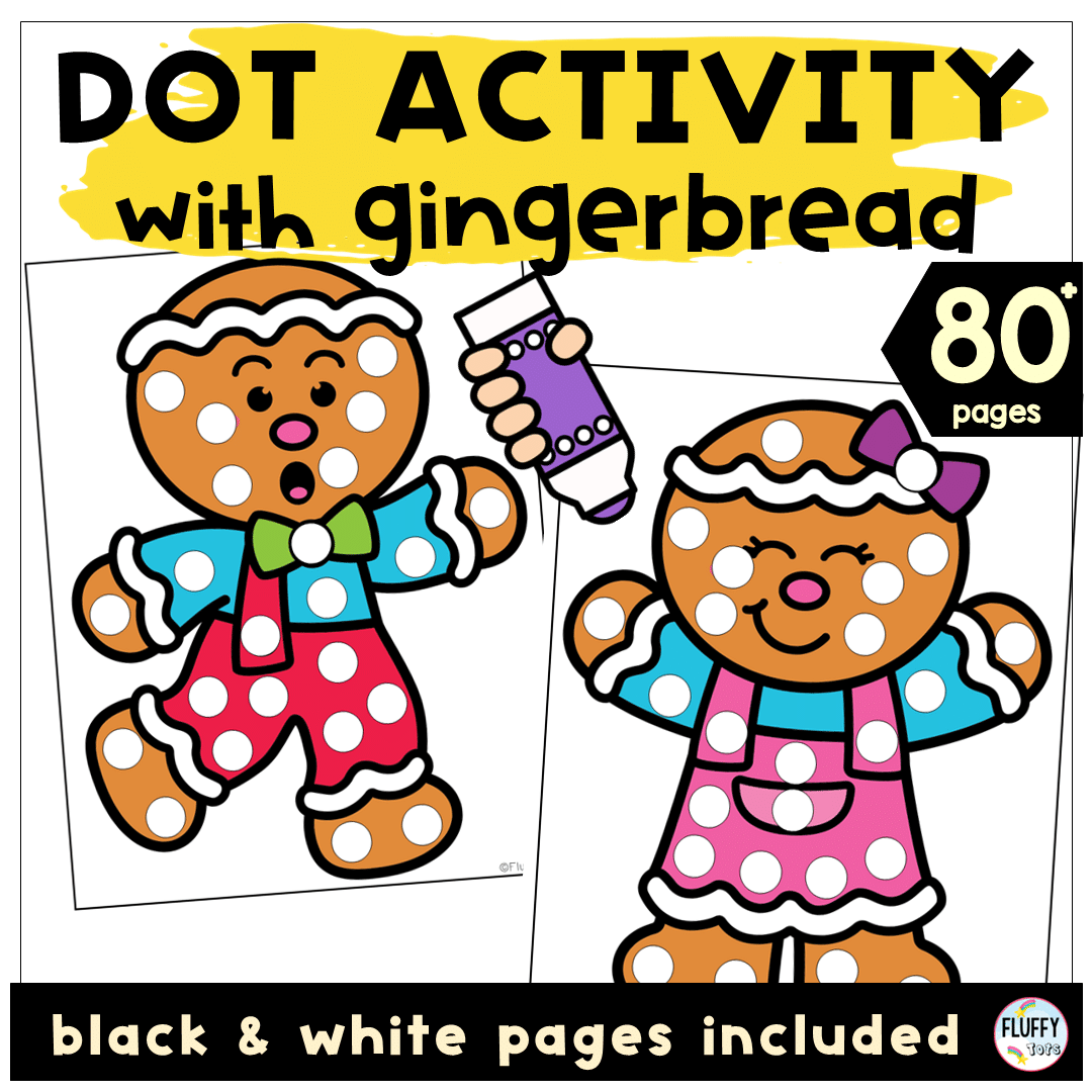 80+ Fun Pages of Gingerbread Dot Printable for Christmas and Winter ...
