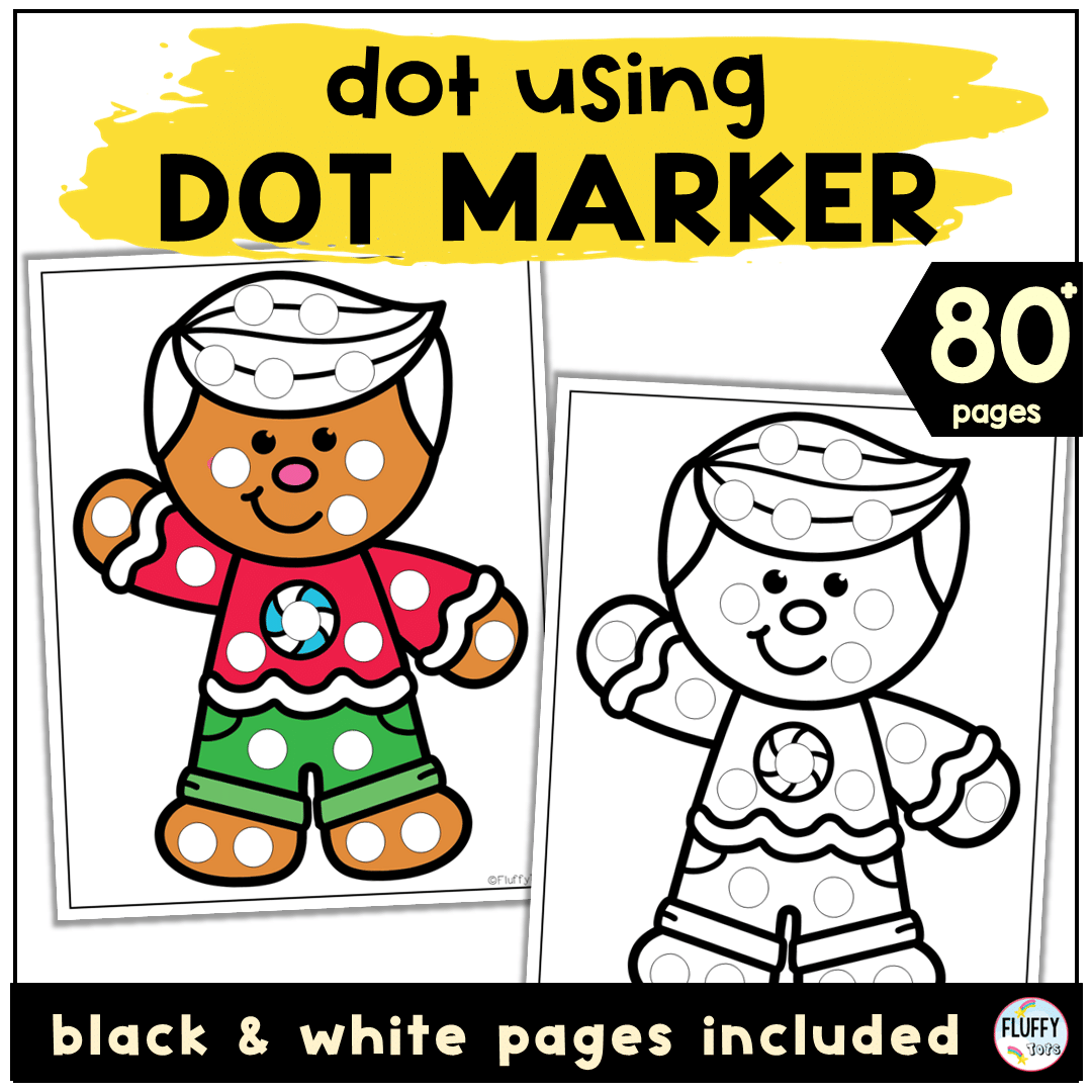 80+ Fun Pages of Gingerbread Dot Printable for Christmas and Winter ...
